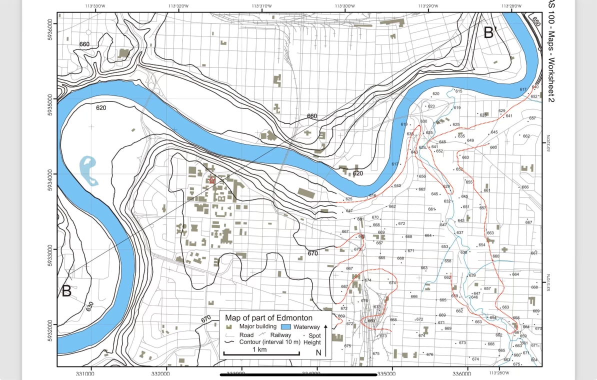 Solved What is the horizontal scale For this map | Chegg.com