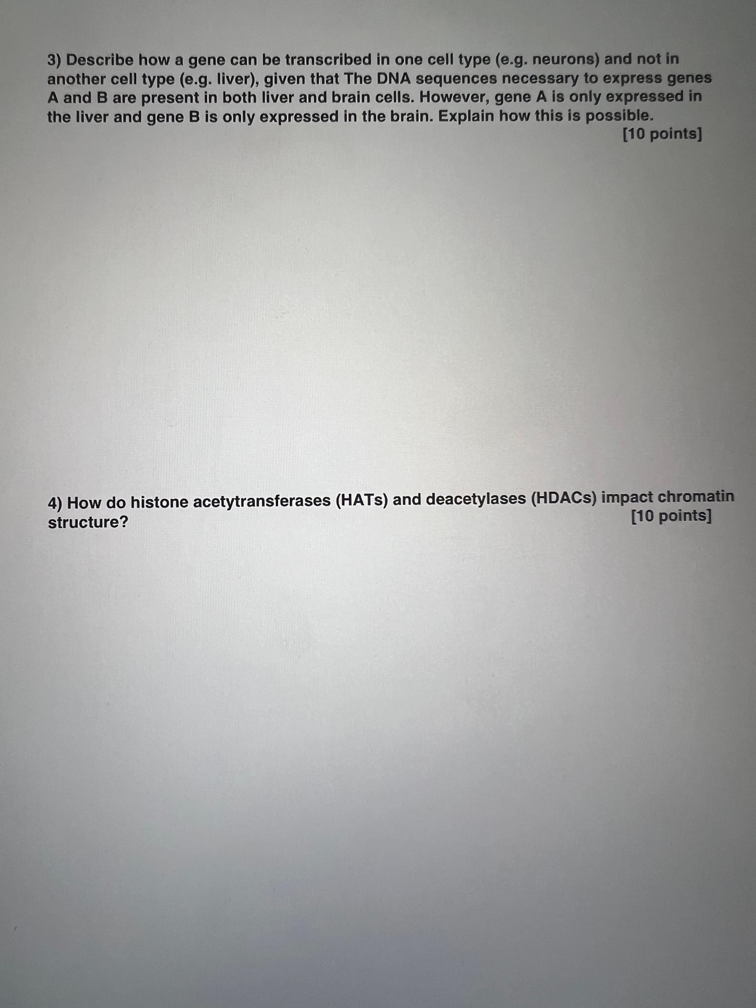 Solved Describe the relationship between chromatin structure | Chegg.com