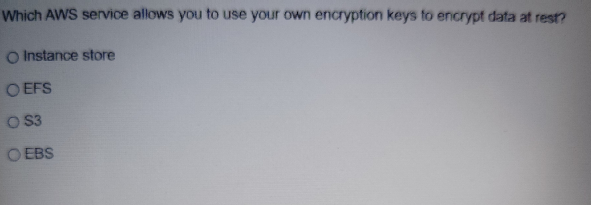 Solved Which AWS service allows you to use your own | Chegg.com