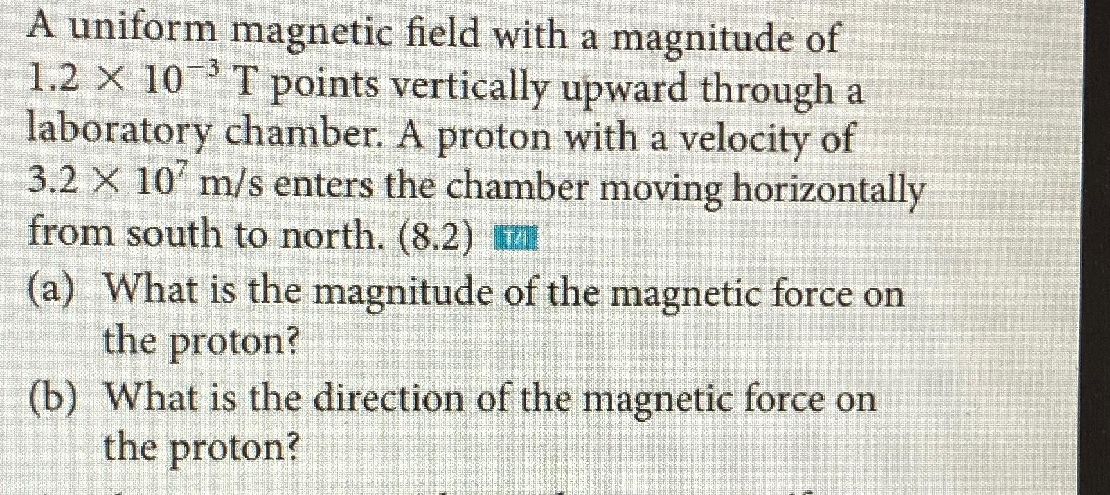 Solved A uniform magnetic field with a magnitude of | Chegg.com