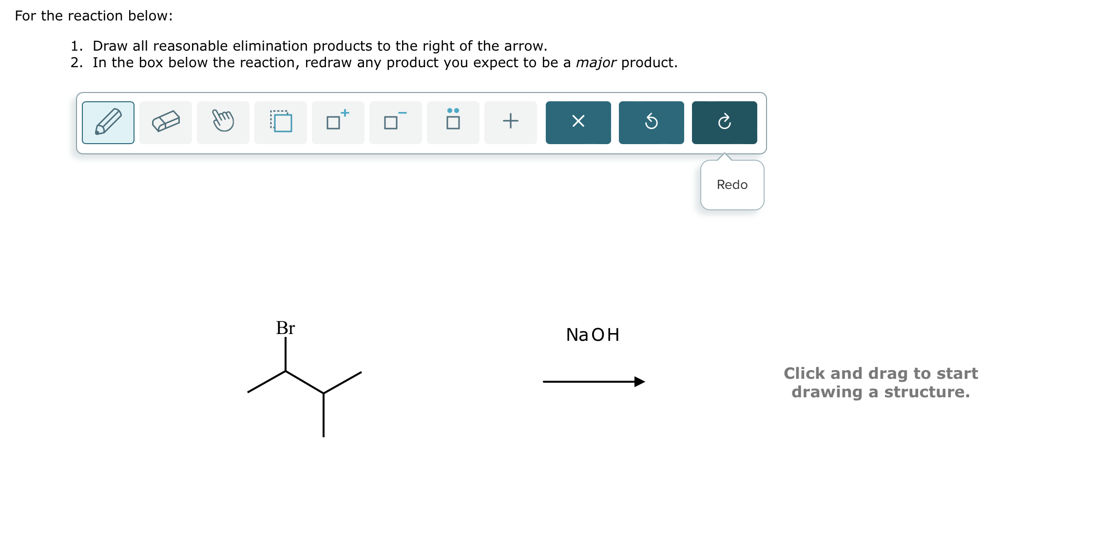 Solved For the reaction below: 1. ﻿Draw all reasonable | Chegg.com