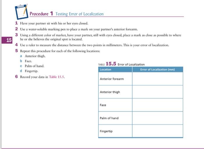 Solved Procedure 1 Testing Error of Localization 1 Have your | Chegg.com
