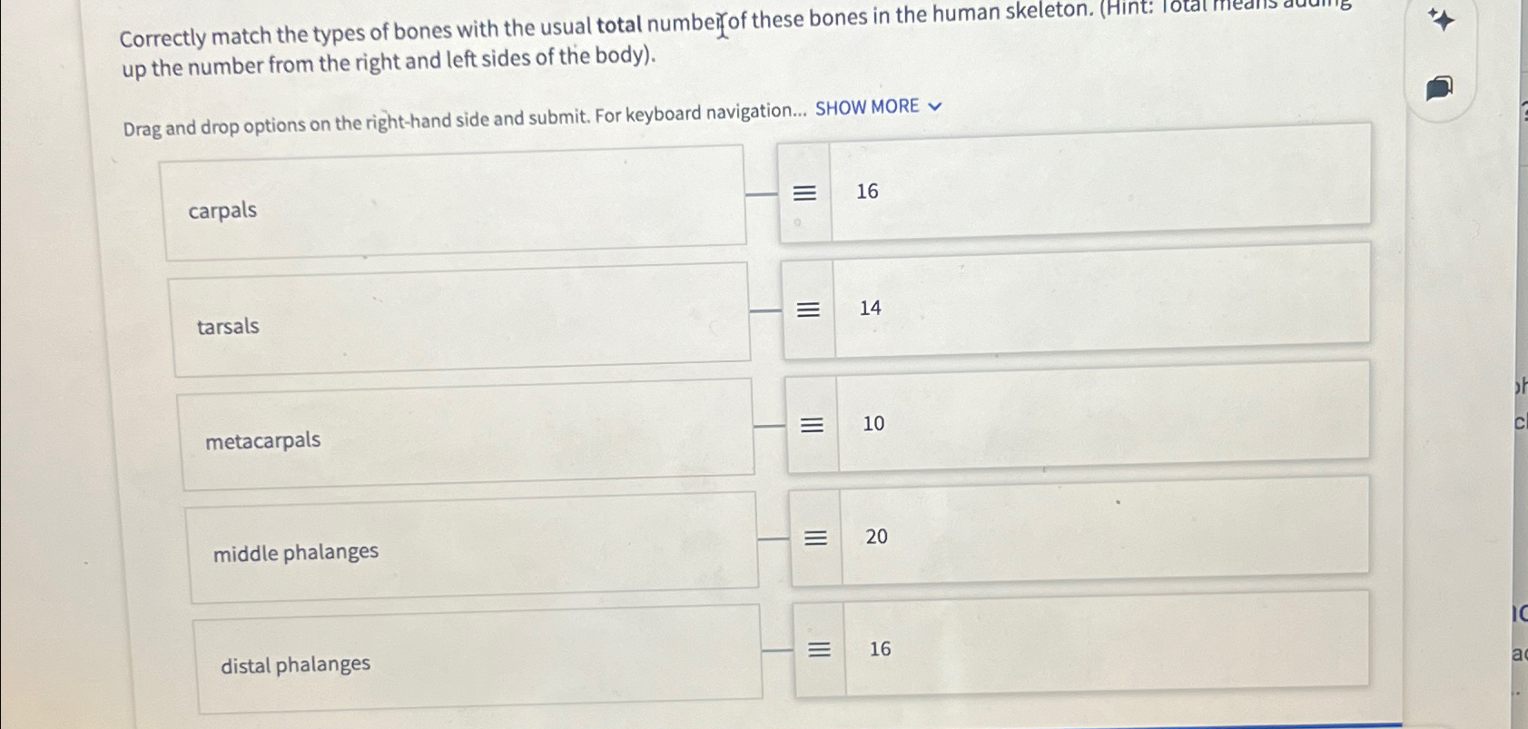 Solved Correctly match the types of bones with the usual | Chegg.com