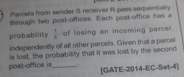 Solved Parcels from sender S ﻿receiver R ﻿pass sequentially | Chegg.com