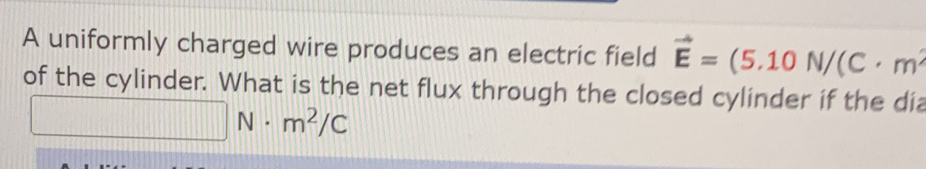 Solved A uniformly charged wire produces an electric field | Chegg.com