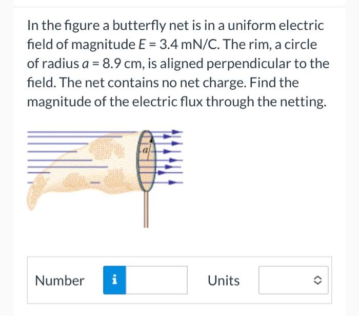 Solved In the figure a butterfly net is in a uniform | Chegg.com