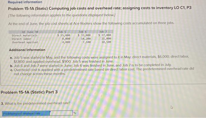 Solved Required information Problem 15-1A (Static) Computing | Chegg.com