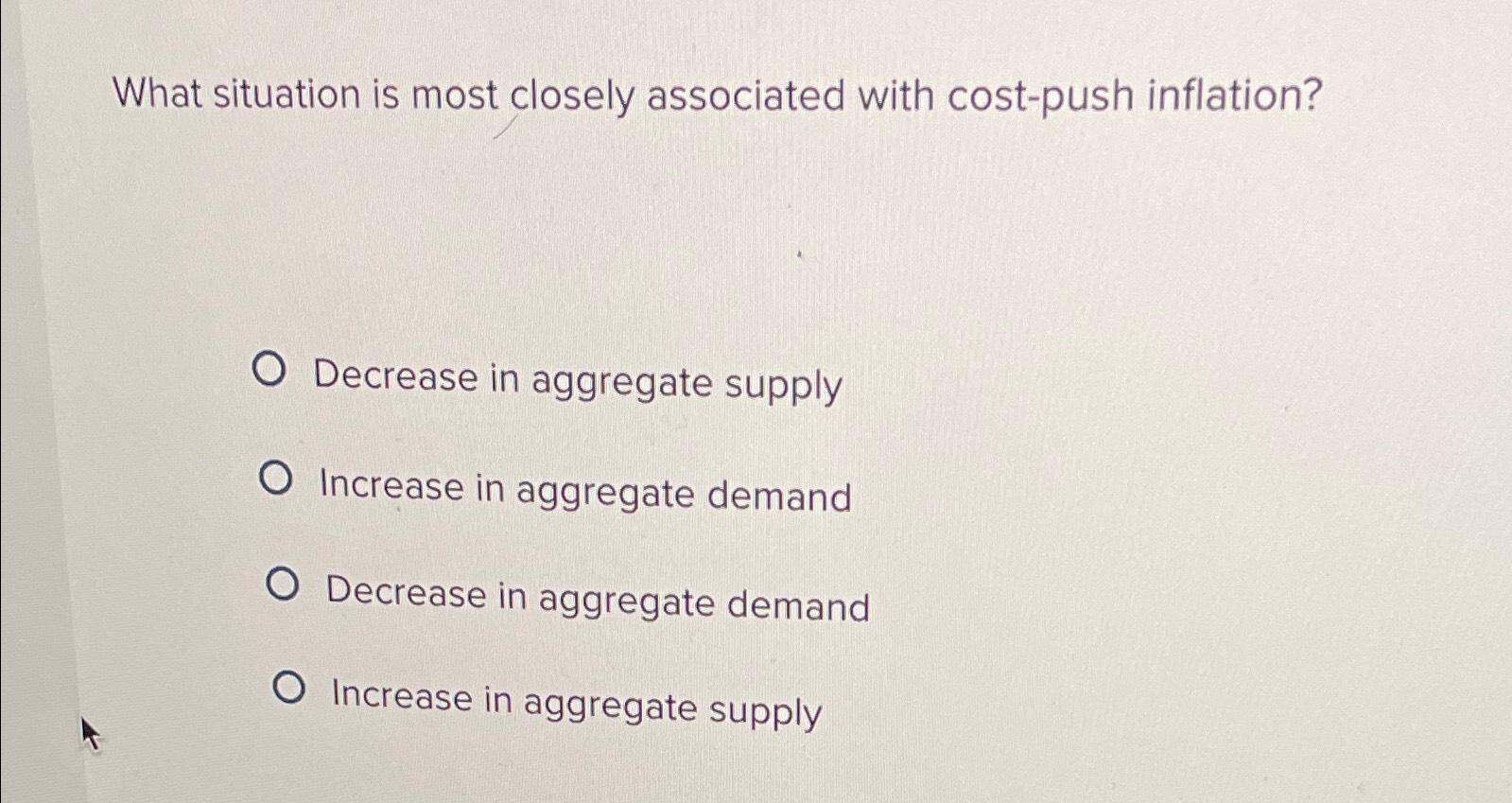 Solved What situation is most closely associated with | Chegg.com