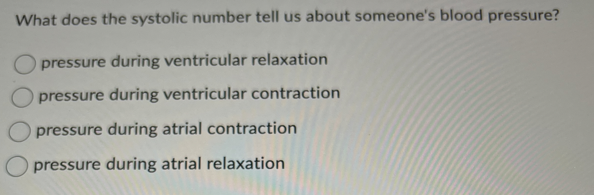 Solved What does the systolic number tell us about someone's | Chegg.com