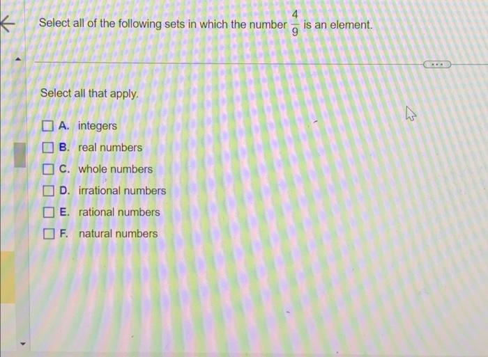 Solved 4 Select All Of The Following Sets In Which The 