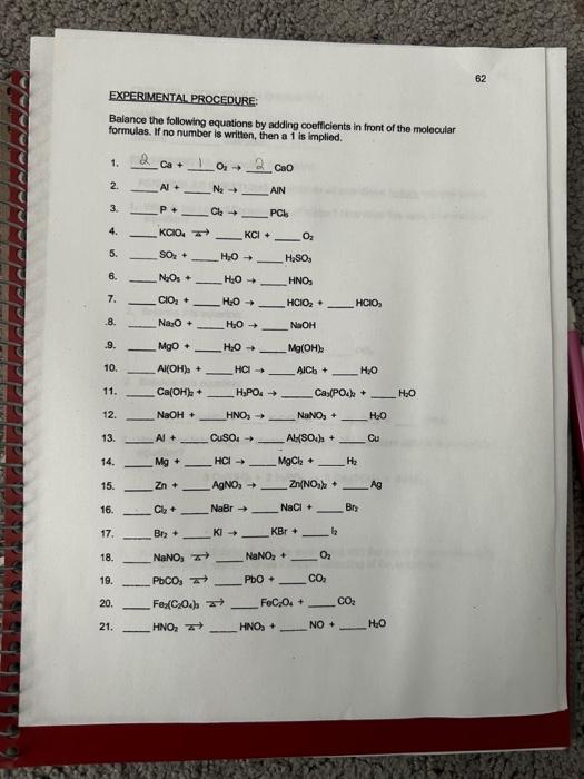 Solved Balance the following equations by adding | Chegg.com