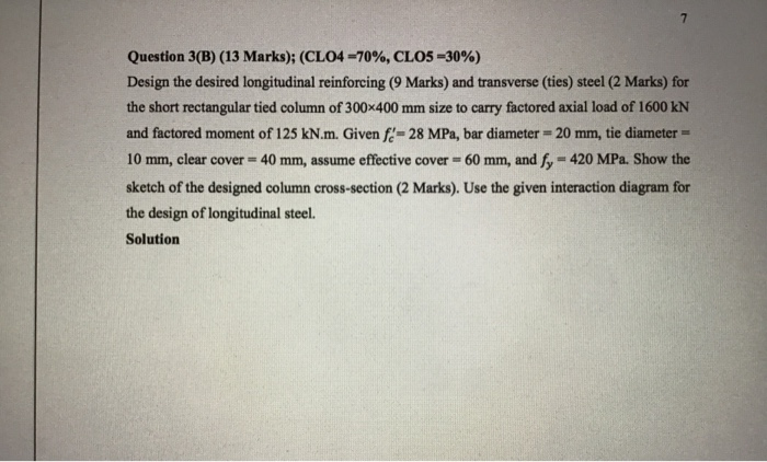 Solved Question 3(B) (13 Marks): (CLO4 =70%, CLO5 =30%) | Chegg.com