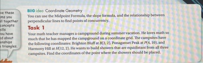 Solved BIG ideo Coordinate Geometry You can use the Midpoint | Chegg.com
