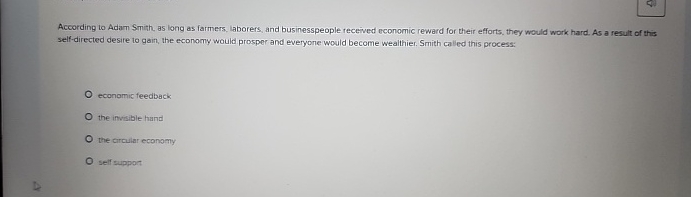 Solved According to Adam Smith, as long as farmers. | Chegg.com
