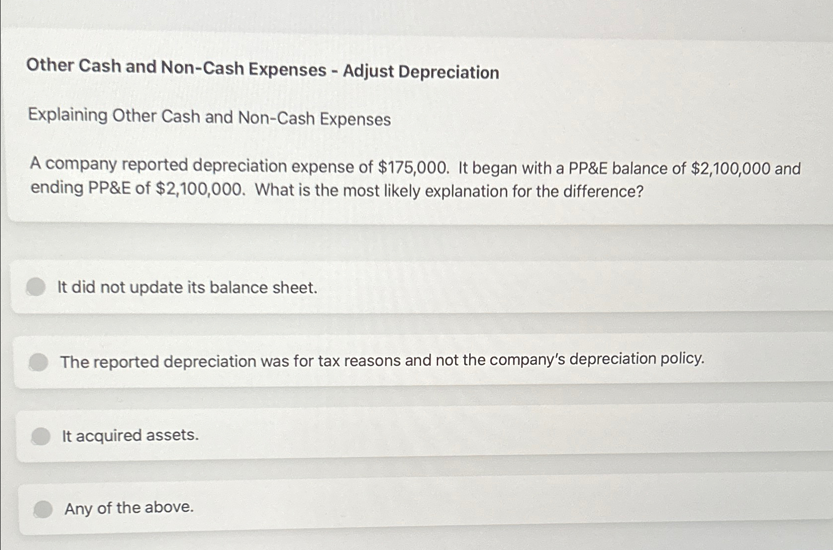 Solved Other Cash and Non-Cash Expenses - ﻿Adjust | Chegg.com