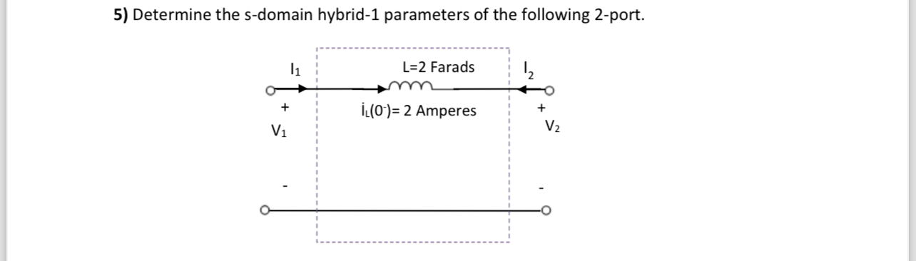 Solved Determine the s-domain hybrid-1 ﻿parameters of the | Chegg.com