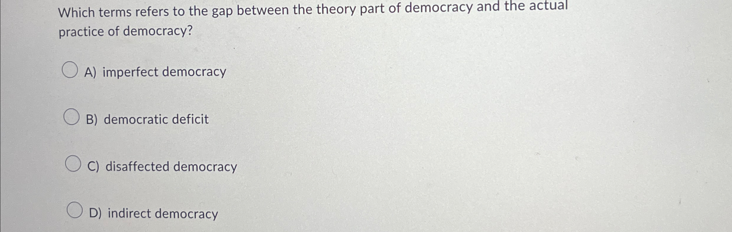 Solved Which terms refers to the gap between the theory part | Chegg.com