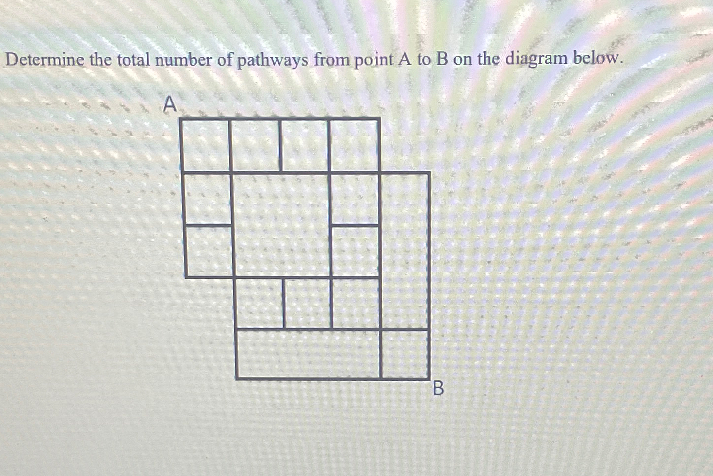 Determine the total number of pathways from point A | Chegg.com
