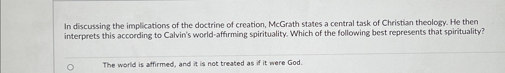 Solved In discussing the implications of the doctrine of | Chegg.com