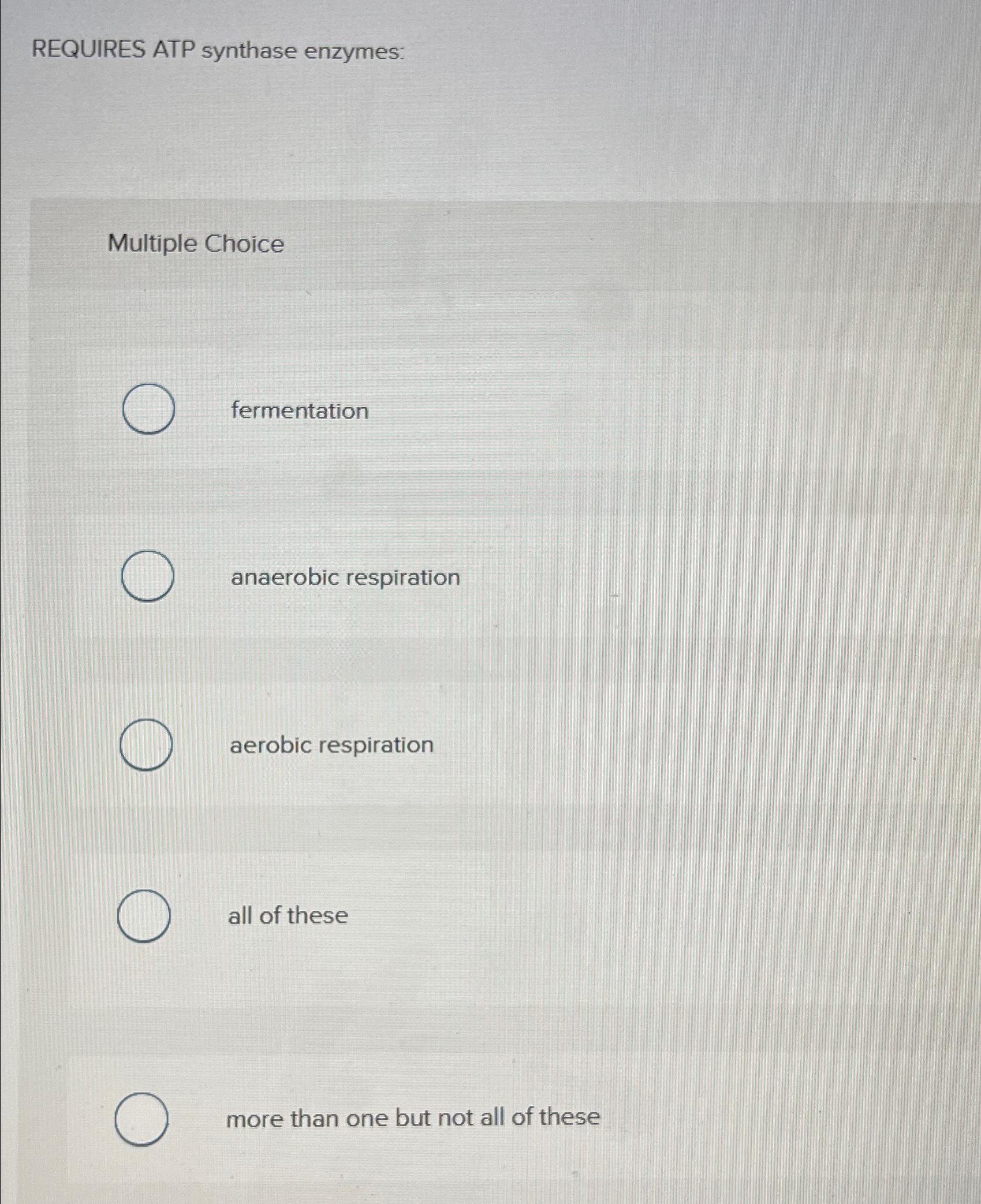 Solved REQUIRES ATP synthase enzymes:Multiple | Chegg.com