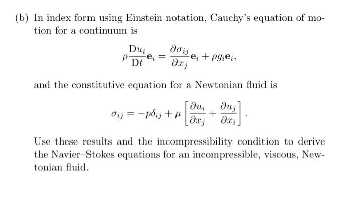 Solved B In Index Form Using Einstein Notation Cauchys 8634