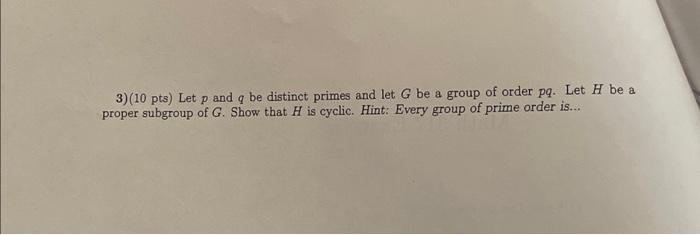 Solved Let p and q be distinct primes and let G be a group | Chegg.com
