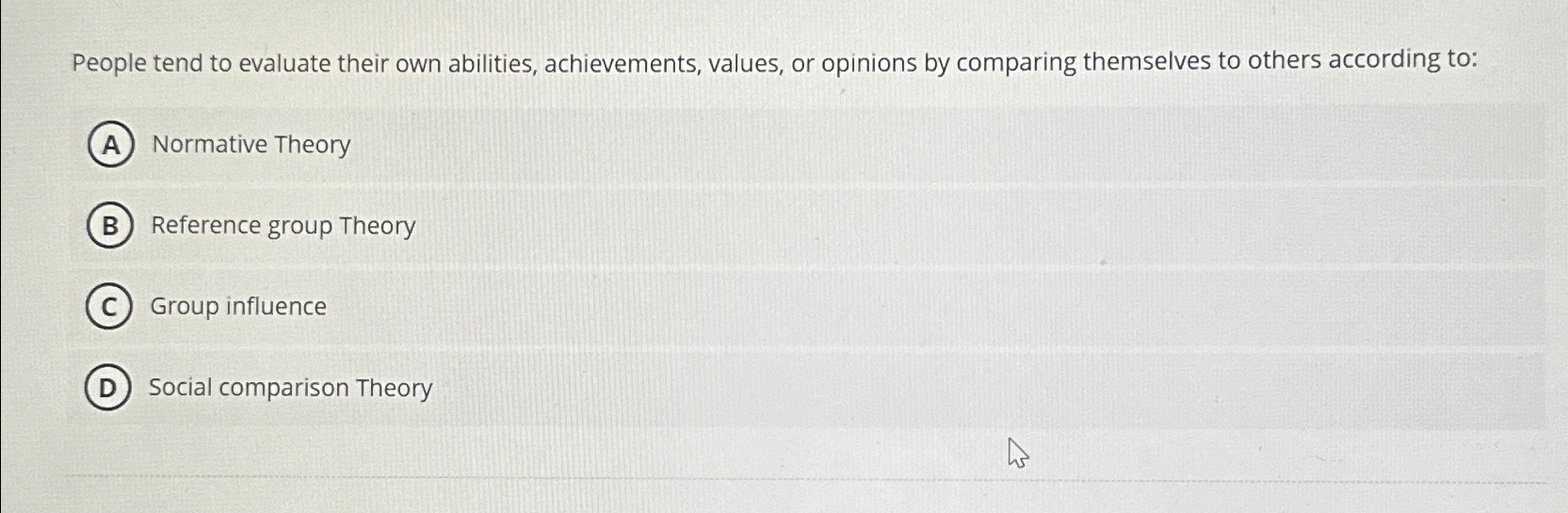 Solved People tend to evaluate their own abilities, | Chegg.com