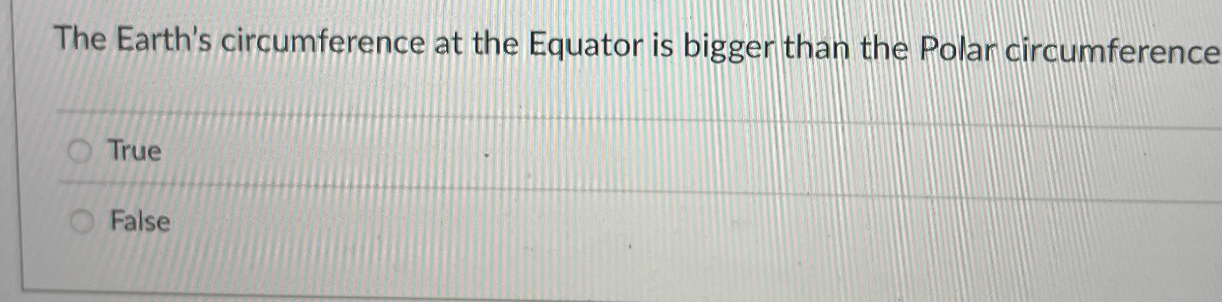 Solved The Earth's circumference at the Equator is bigger | Chegg.com
