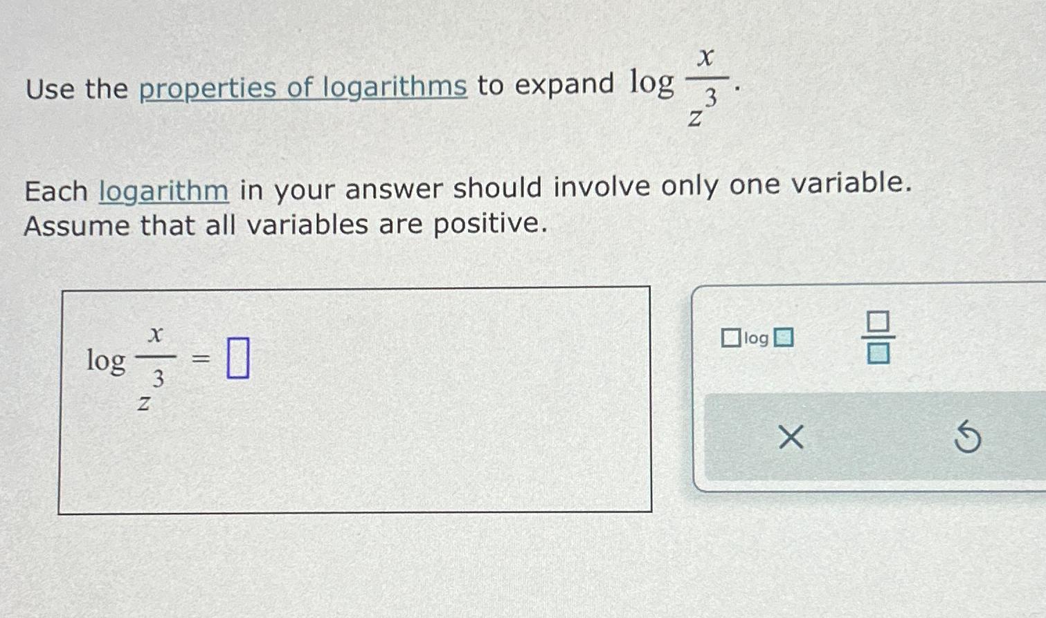 Solved Use the properties of logarithms to expand | Chegg.com