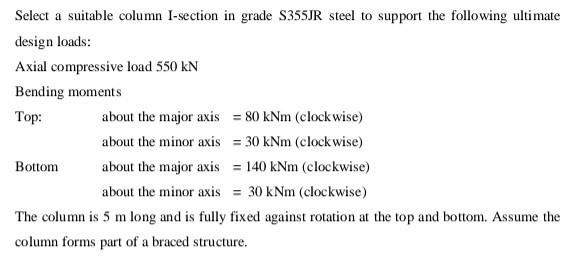 Solved The column is 5 m long and is fully fixed against | Chegg.com