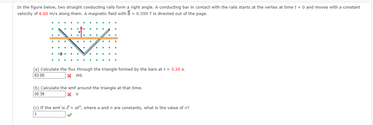 Solved In ﻿the figure below, two straight conducting rails | Chegg.com
