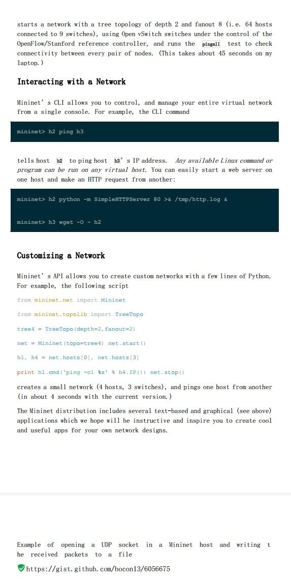 Solved Assignment 1: Sockets, Mininet, \& Performance CS640 | Chegg.com