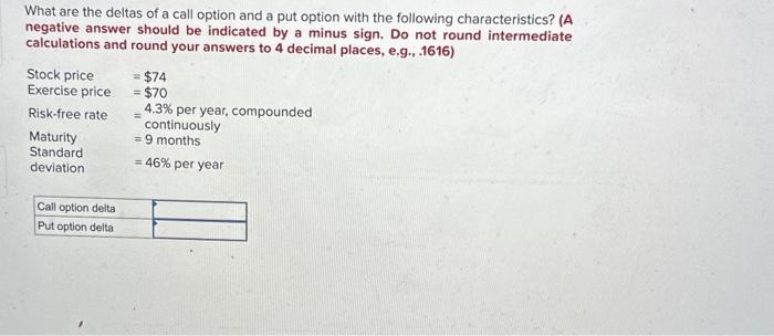 Solved A put option and call option with an exercise price | Chegg.com
