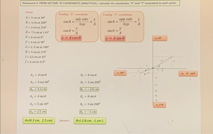 Solved Homework 4 From Vectors To Coordinates Analytical