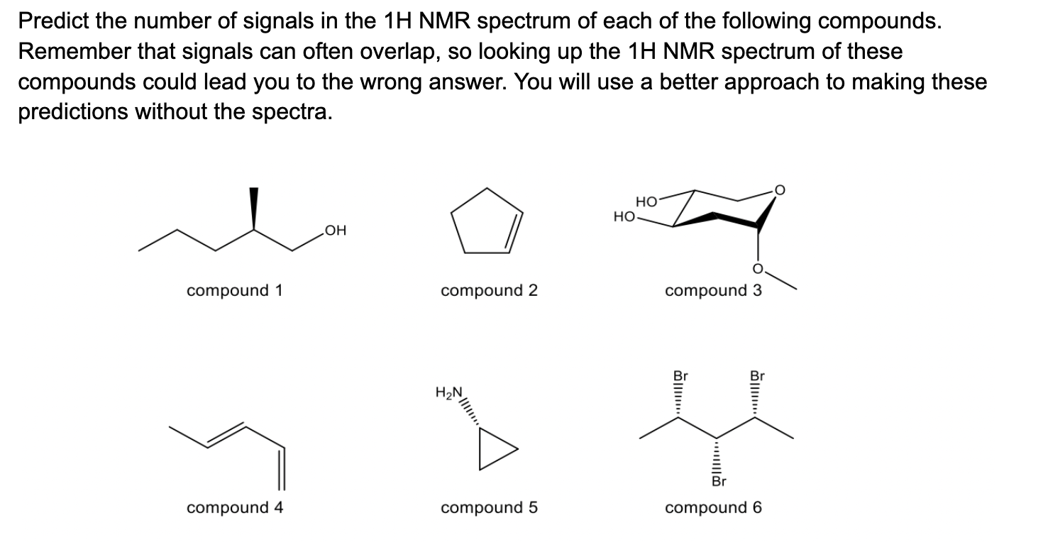 Solved Chemistry H NMR question: | Chegg.com