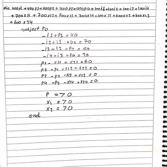 I want you to solve it by useing lindo program and ı | Chegg.com