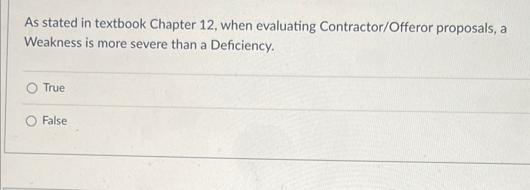 Solved As stated in textbook Chapter 12, ﻿when evaluating | Chegg.com
