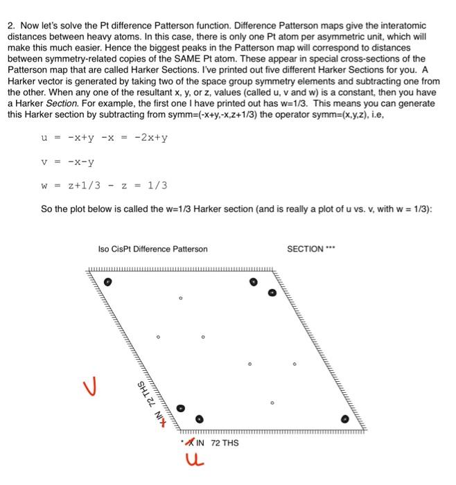 Solved 2. Now let's solve the Pt difference Patterson | Chegg.com