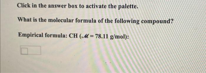 Solved Click in the answer box to activate the palette. What | Chegg.com