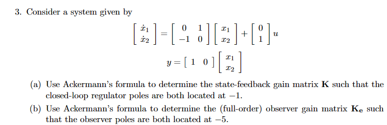 Solved Consider a system given | Chegg.com