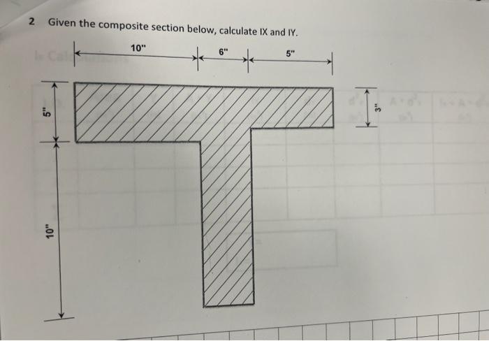 Solved 1 Given the composite section below, calculate Ix and | Chegg.com