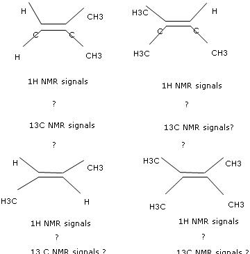 Solved How many unique 1H NMR and 13C NMR signals exist for | Chegg.com