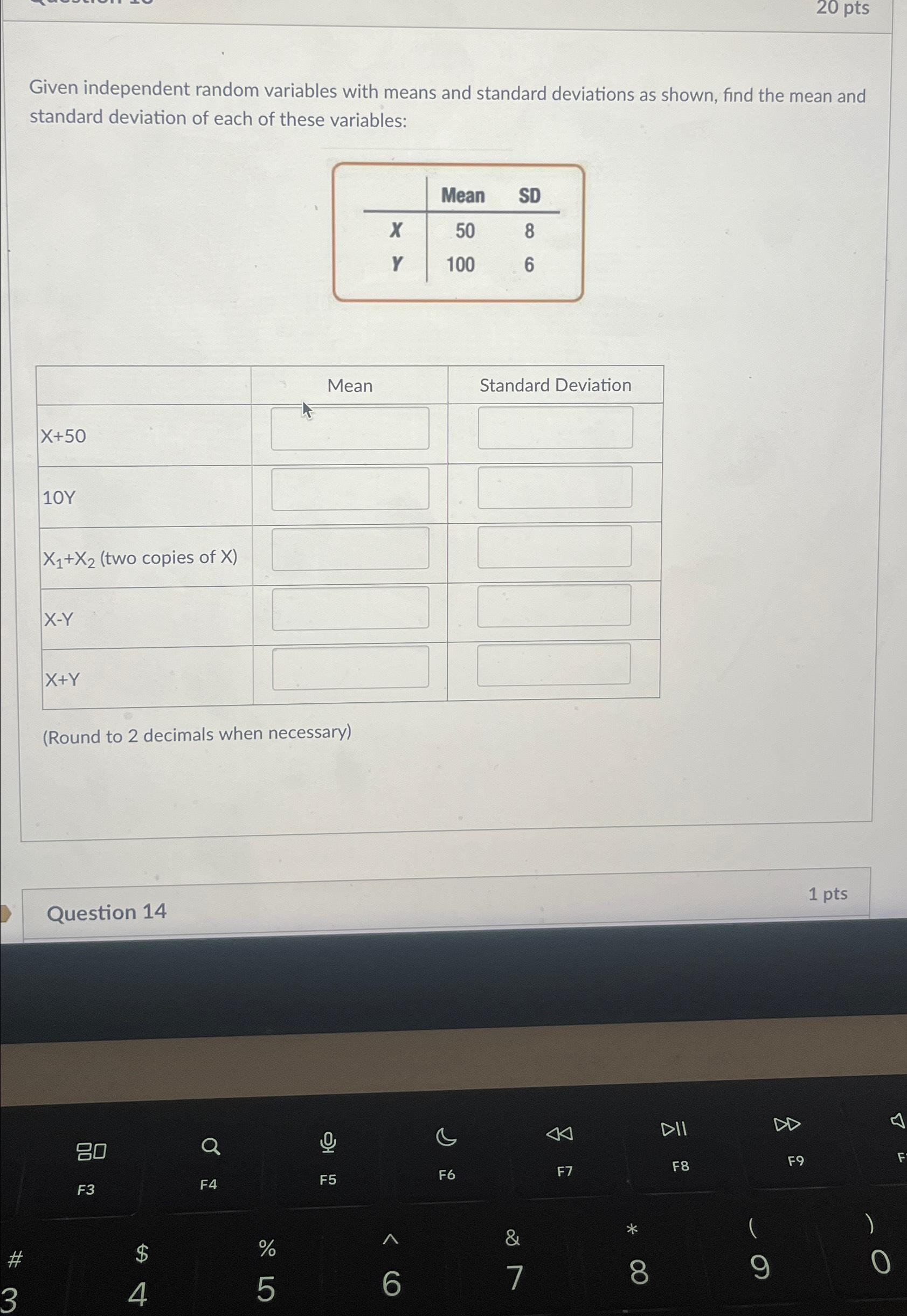 Solved 20 ﻿ptsGiven independent random variables with means | Chegg.com