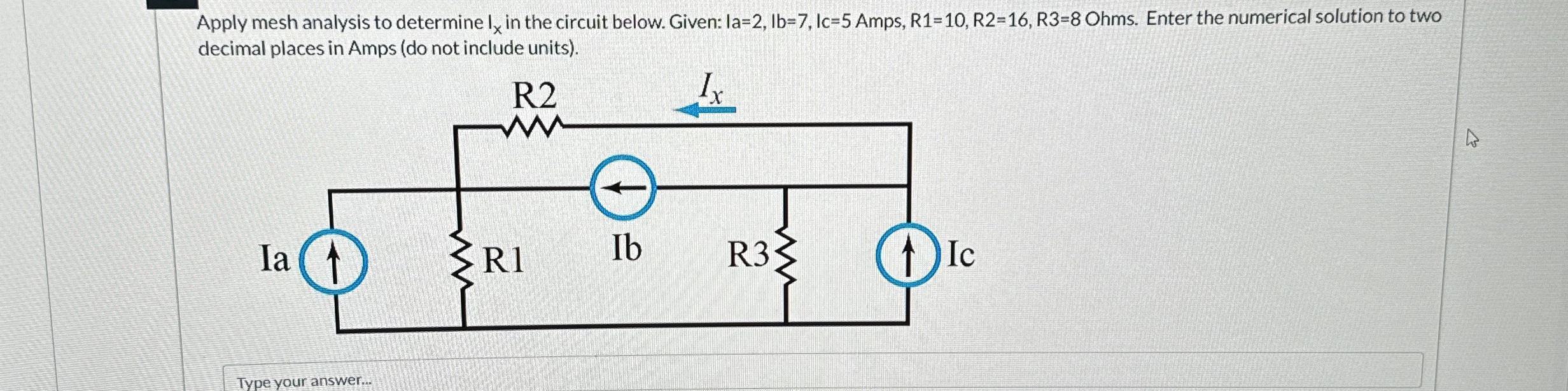Solved Apply mesh analysis to determine Ix ﻿in the circuit | Chegg.com
