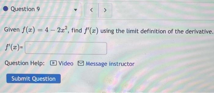 Solved Given f(x)=2x+5, find f′(x) using the limit | Chegg.com