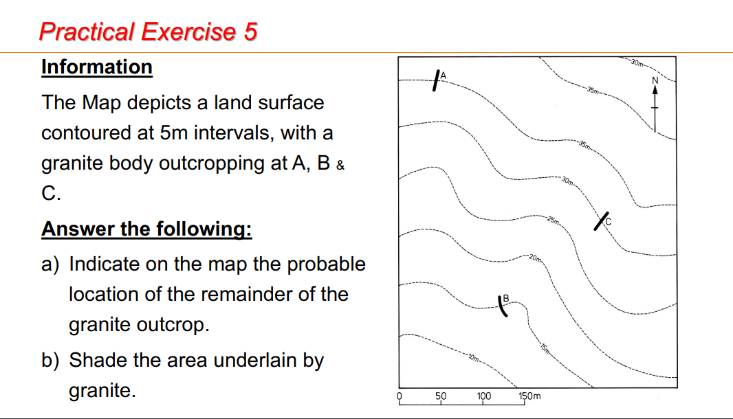 Solved Practical Exercise 5InformationThe Map depicts a land | Chegg.com
