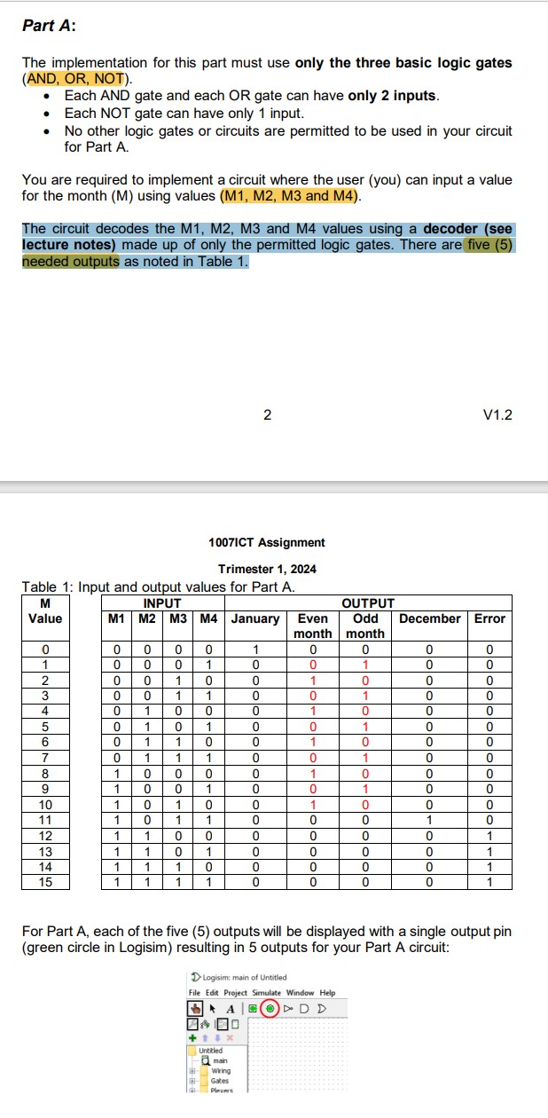 Solved Part A:The implementation for this part must use only | Chegg.com
