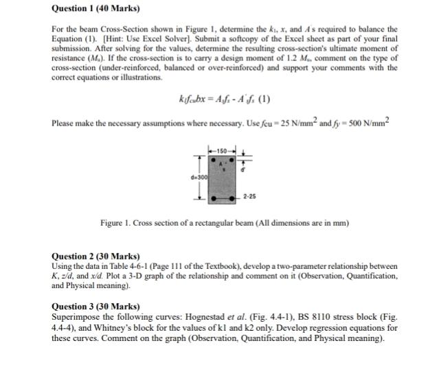 Solved Question 1 (40 ﻿Marks)For the beam Cross-Section | Chegg.com