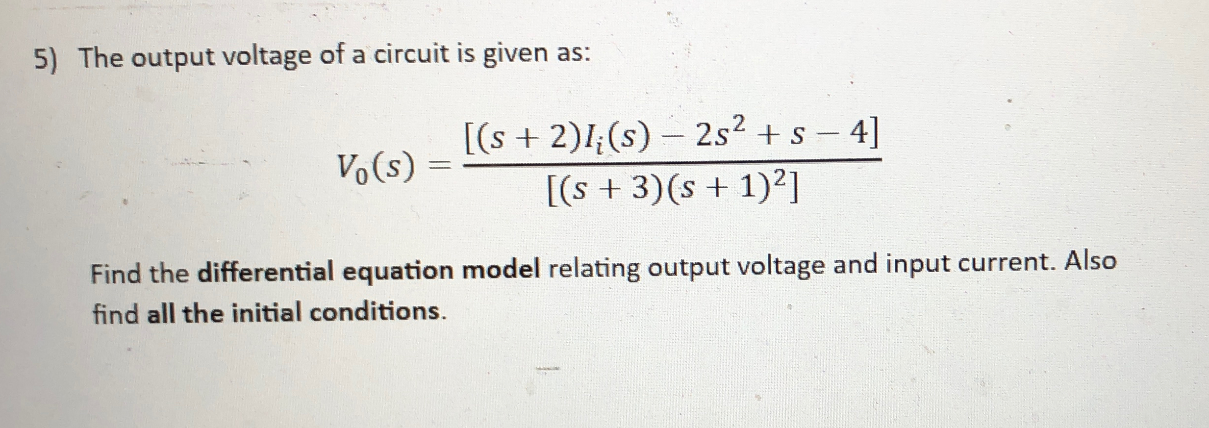 Solved The output voltage of a circuit is given | Chegg.com