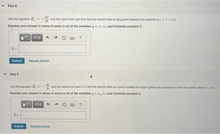 Solved Calculate the potential V(r) for r>rb. Express your | Chegg.com
